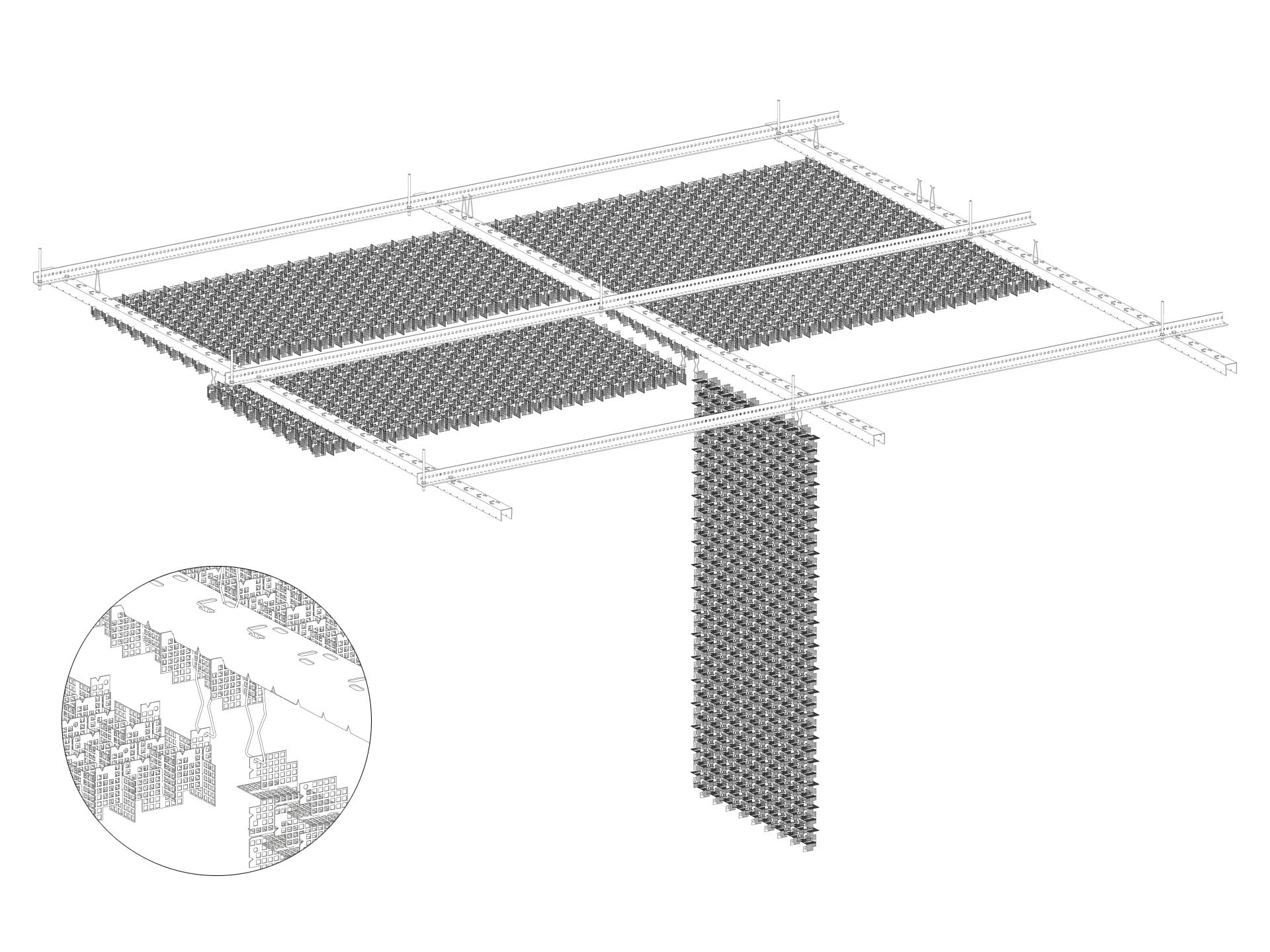 TICELL-N plafond alvéolaire multidirectionnel | durlumen S.A.